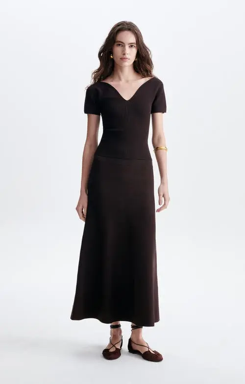 Vanessa Bruno Hidaya Midi Knitted Skirt