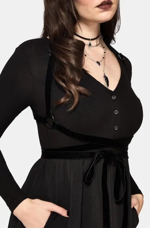 DISTURBIA Torrent Button Up Midi Dress