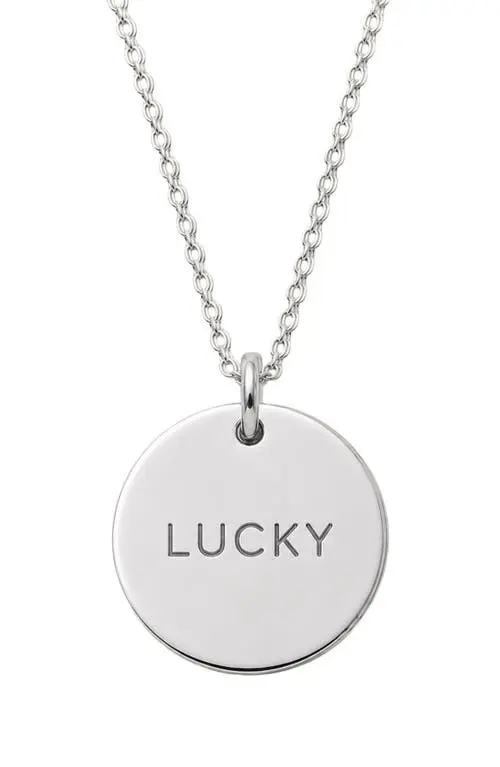 MADE BY MARY Lucky Disc Necklace - Silver