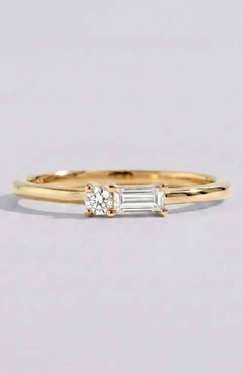 MINT & LILY Dainty Baguette Ring - Gold