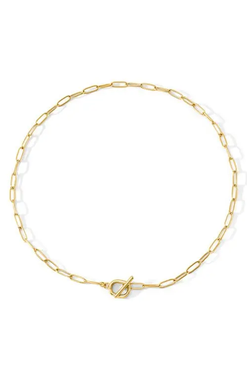 MINT & LILY Toggle Clasp Paperclip Chain Necklace - Gold