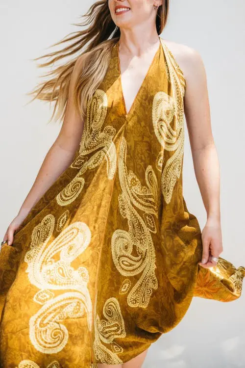 SUN CHILD Classic Silk Dress Jori