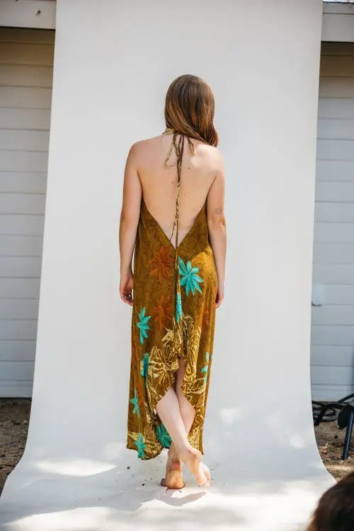 SUN CHILD Classic Silk Dress Jori