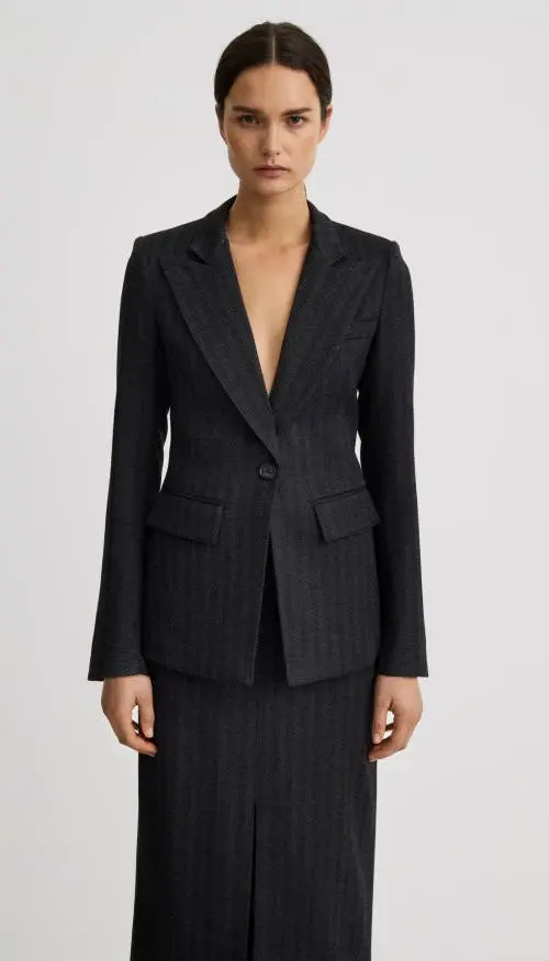 Smythe Longline Peaked Lapel Blazer