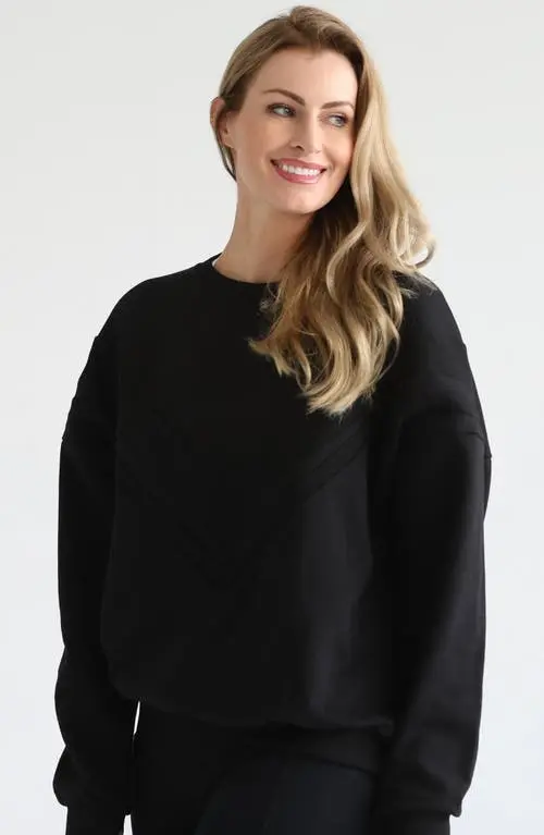 SWEAT & MILK Isabella Oversized Nursing Sweatshirt - Noir