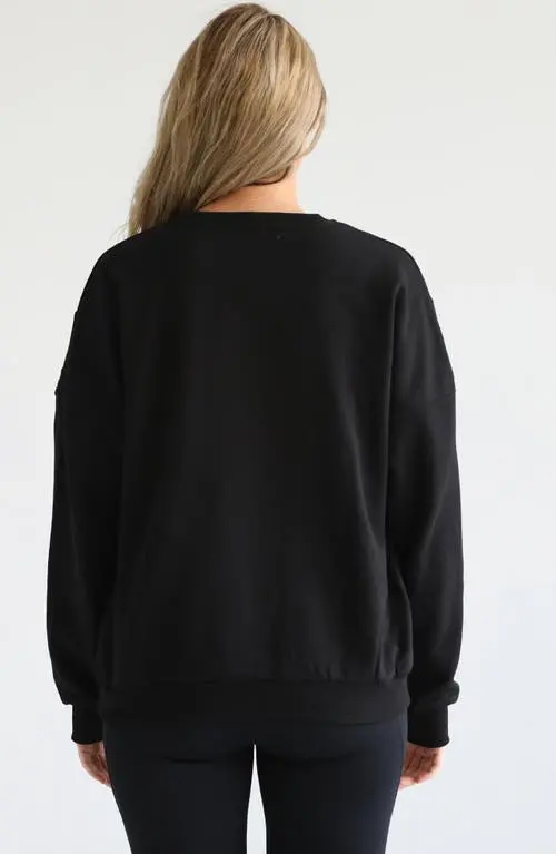 SWEAT & MILK Isabella Oversized Nursing Sweatshirt - Noir