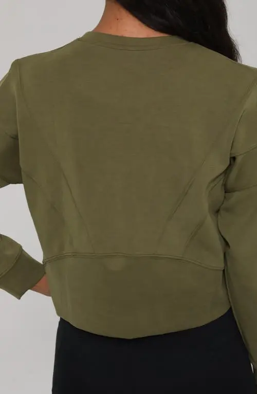SWEAT & MILK Lyah Softstreme Cropped Nursing Crew - Olive