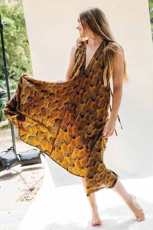 SUN CHILD Classic Silk Dress