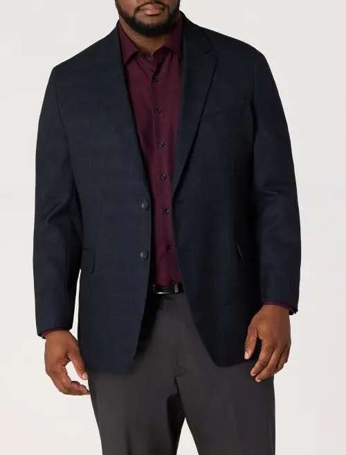 HAGGAR Big & Tall Glen Plaid Sport Coat
