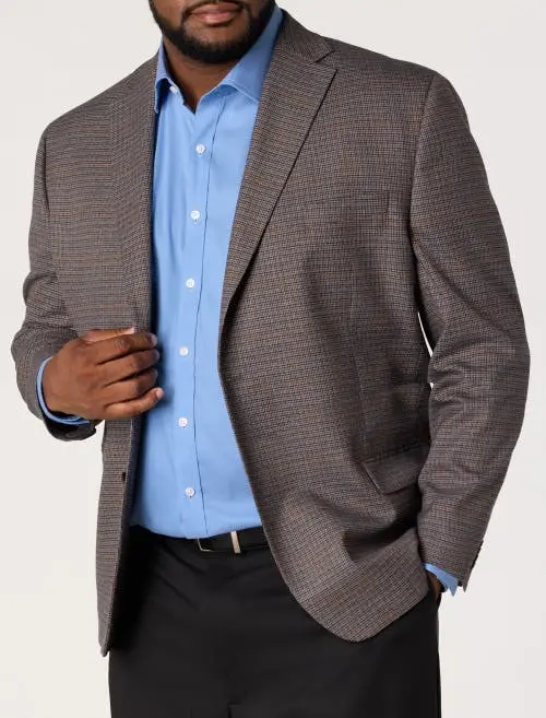 Michael Kors Big & Tall Tonal Houndstooth Sport Coat - Tan