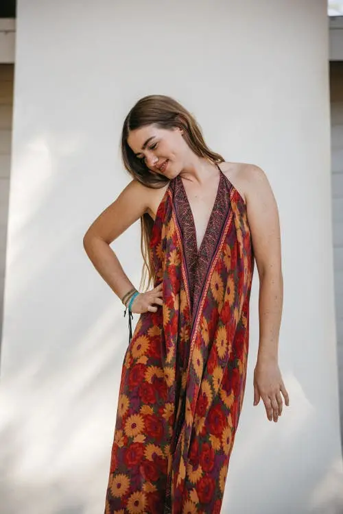 SUN CHILD Classic Silk Dress