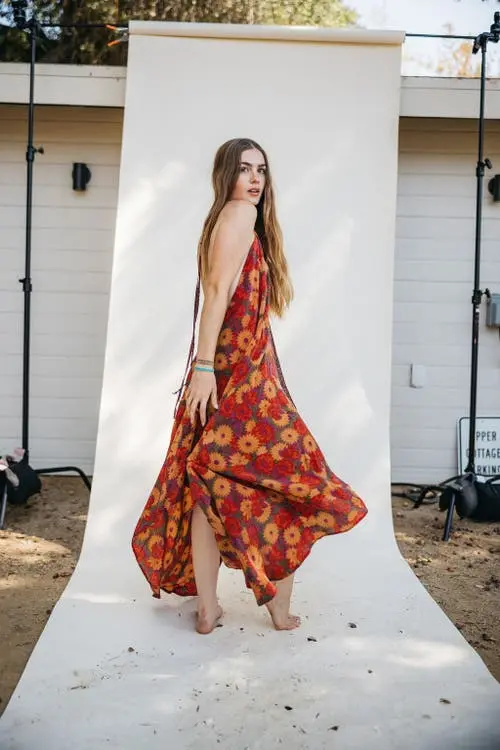 SUN CHILD Classic Silk Dress
