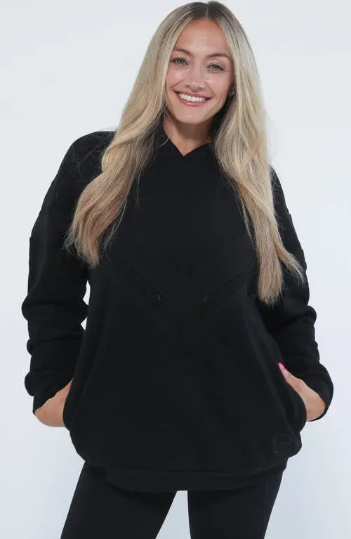SWEAT & MILK Isabella Organic Nursing And Pregnancy Hoodie - Noir