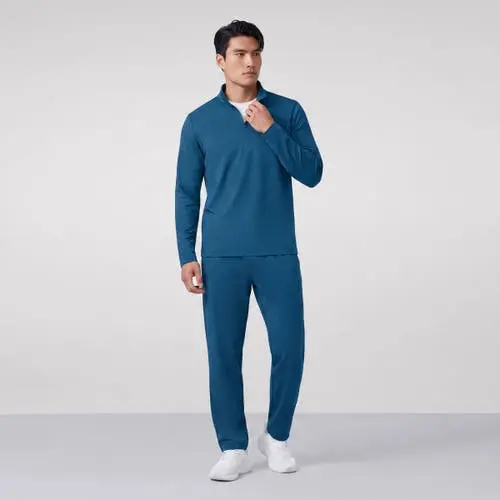 JACK ARCHER Clubhouse Range Quarter-zip - Pacific Blue
