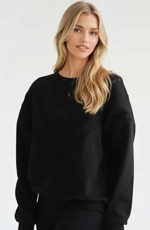 SWEAT & MILK Isabella Organic Nursing And Pregnancy Sweatshirt - Noir