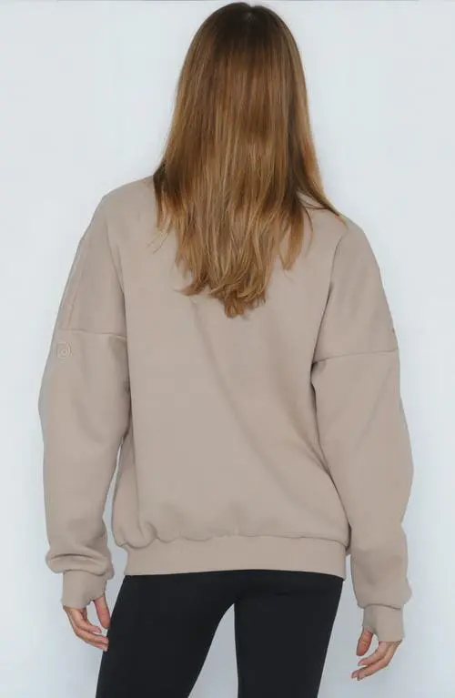 SWEAT & MILK Isabella Organic Nursing And Pregnancy Sweatshirt - Stone