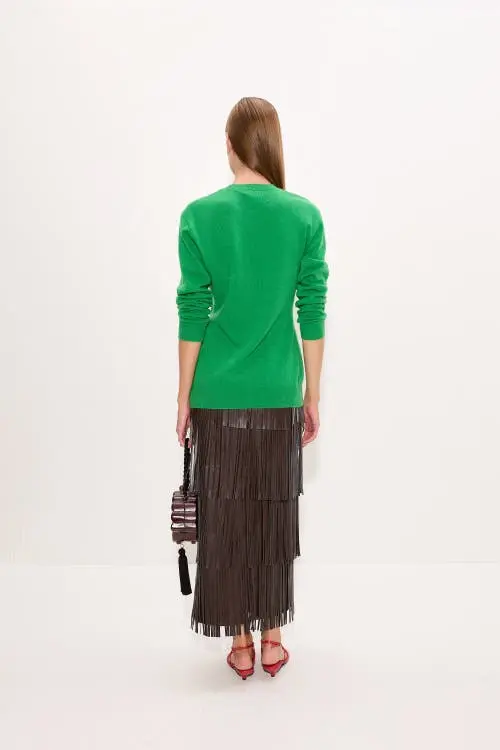 SIMONMILLER Za Za Vegan Leather Fringe Skirt