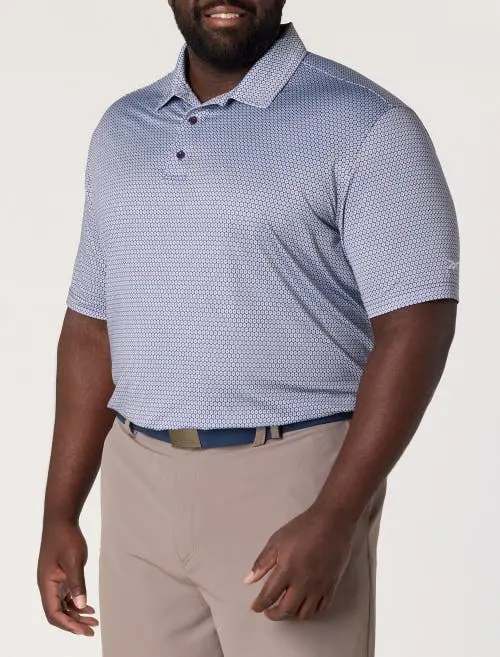 REEBOK Big & Tall Geometric Print Performance Polo Shirt V2