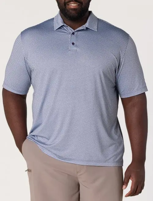 REEBOK Big & Tall Geometric Print Performance Polo Shirt V2