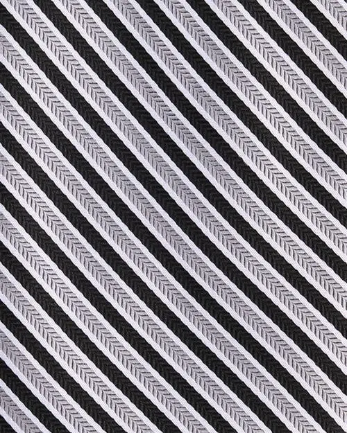 OAK HILL BY DXL Big & Tall Striped Tie - Grey