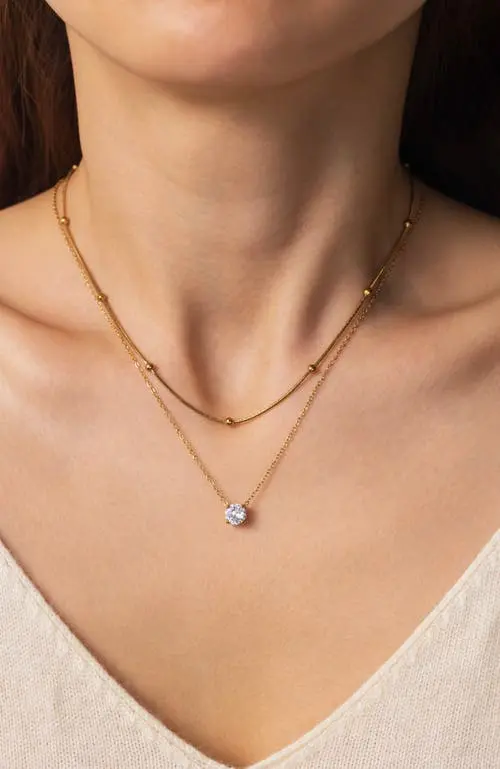 MINT & LILY Layered Double Chain Necklace