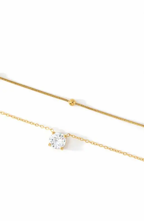 MINT & LILY Layered Double Chain Necklace