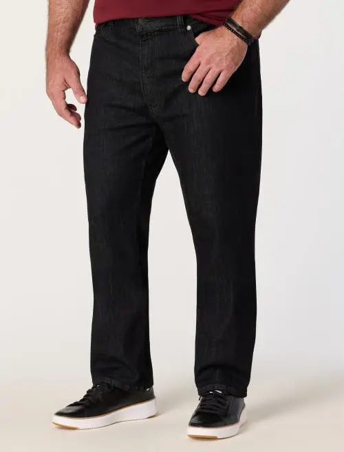 OAK HILL BY DXL Big & Tall Straight-fit Tech Jeans - Black