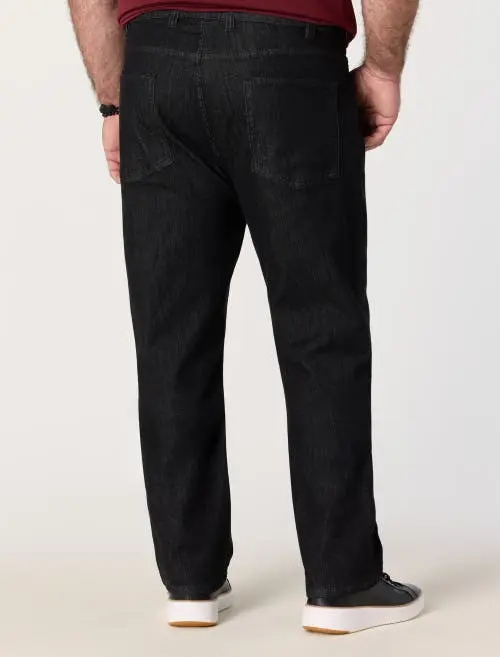 OAK HILL BY DXL Big & Tall Straight-fit Tech Jeans - Black