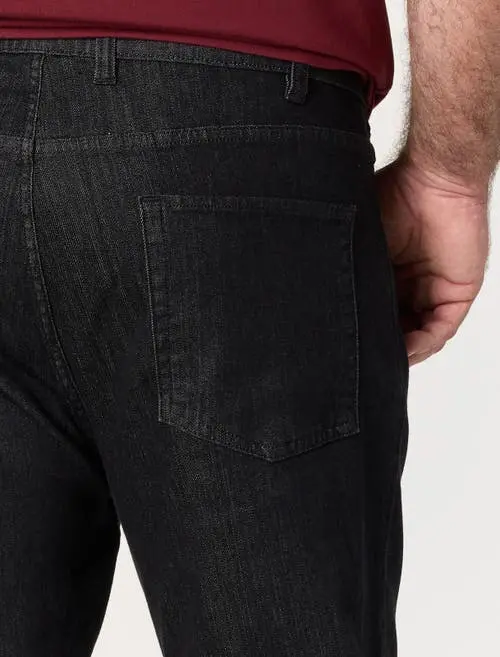 OAK HILL BY DXL Big & Tall Straight-fit Tech Jeans - Black
