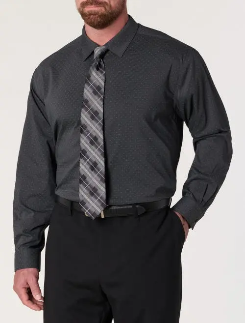 SYNRGY BY DXL Big & Tall Performance Dress Shirt V2 - Black