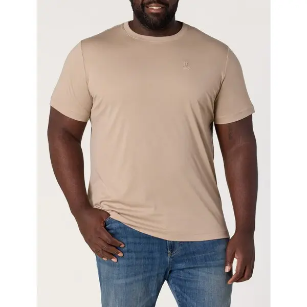 Psycho Bunny Big & Tall Bryce Performance T-shirt - Stone
