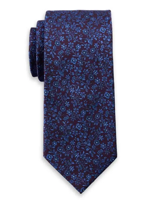HAGGAR Big & Tall Floral Tie - Plum
