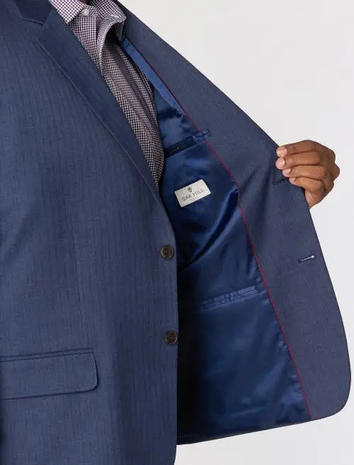 OAK HILL BY DXL Big & Tall Jacket Relaxer Herringbone Pinstripe Suit Jacket
