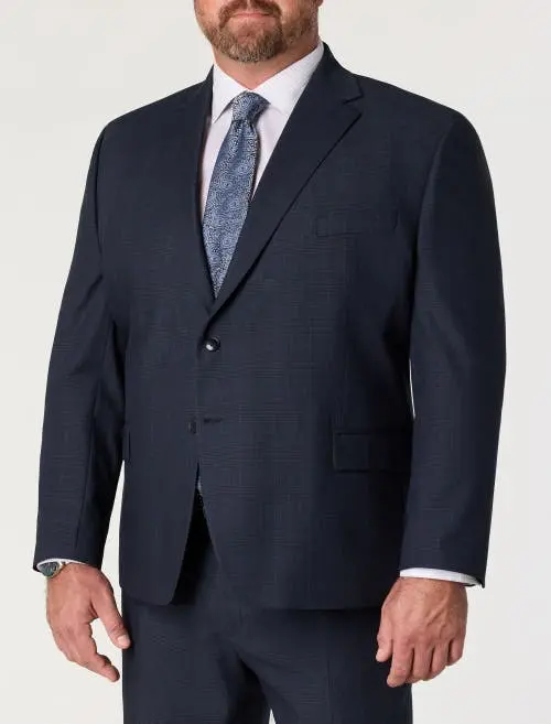 Michael Kors Big & Tall Houndstooth Windowpane Suit Jacket