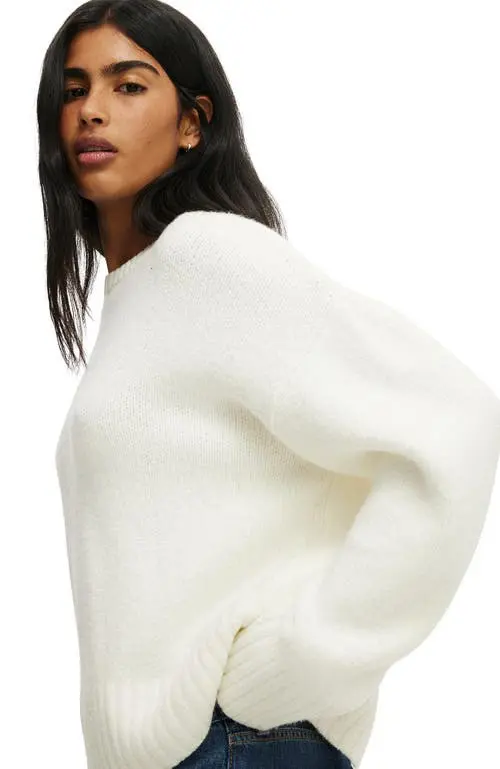 COTTON ON Luxe Crew Neck Sweater - Lofty White