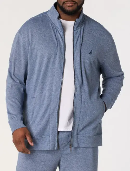 NAUTICA Big & Tall Double-knit Track Jacket