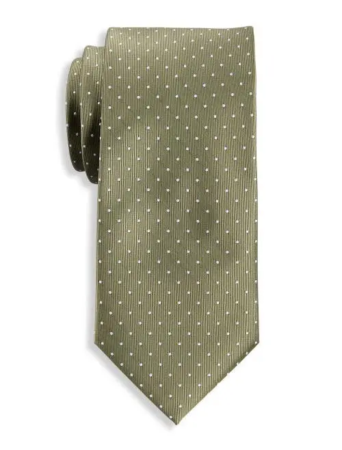 OAK HILL BY DXL Big & Tall Dotted Tie V2 - Green