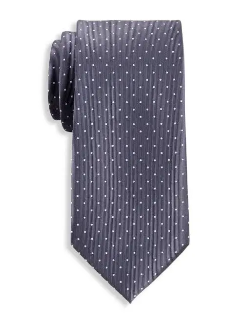 OAK HILL BY DXL Big & Tall Dotted Tie V2 - Grey