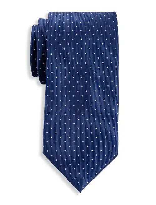 OAK HILL BY DXL Big & Tall Dotted Tie V2 - Navy