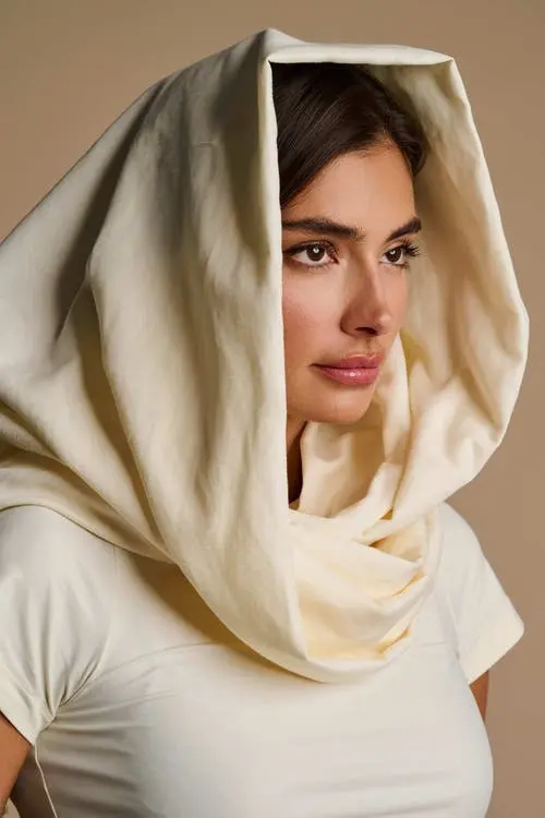Coolibar Melbourne Shawl With Fringed Hem - Vanilla
