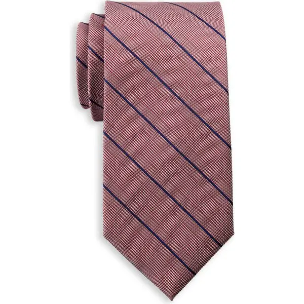 SYNRGY BY DXL Synrgy Big & Tall Dusty Glen Plaid Neck Tie - Red