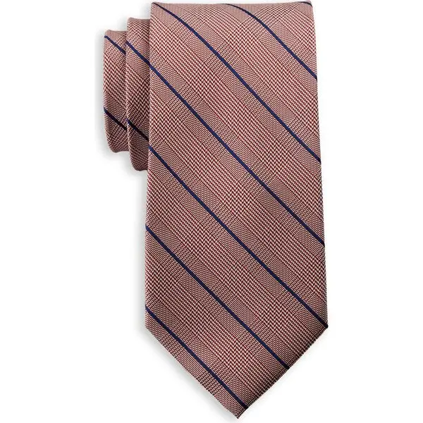 SYNRGY BY DXL Synrgy Big & Tall Dusty Glen Plaid Neck Tie - Rust