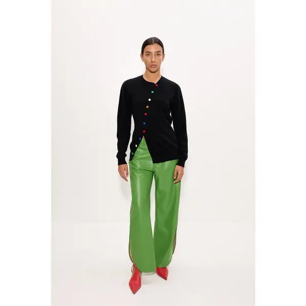 SIMONMILLER Ada Asymmetrical Cardigan - Black Multi