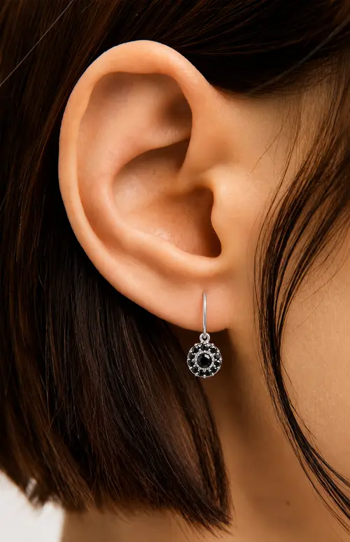 LABANTE LONDON Noir Drop Sterling Statement Earrings
