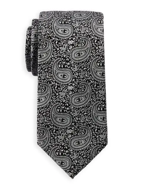 Michael Kors Big & Tall Luma Paisley Tie - Black