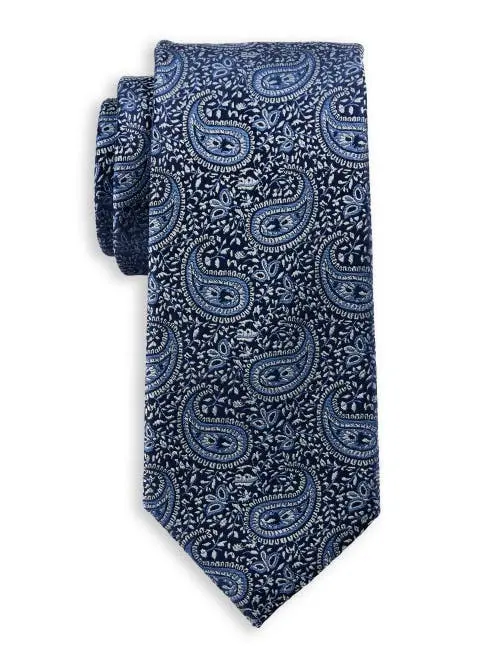 Michael Kors Big & Tall Luma Paisley Tie - Navy