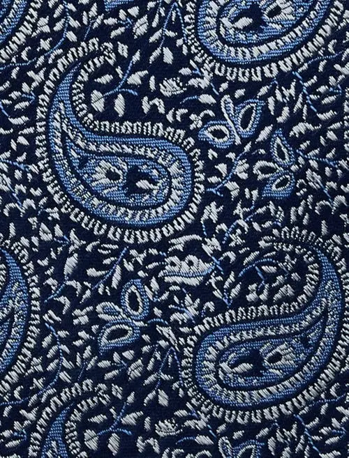 Michael Kors Big & Tall Luma Paisley Tie - Navy