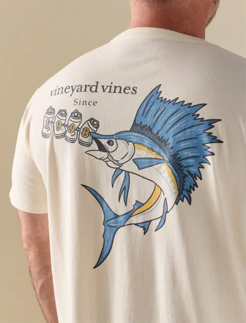 Vineyard Vines Big & Tall Since 1998 Beer Can Pocket T-shirt