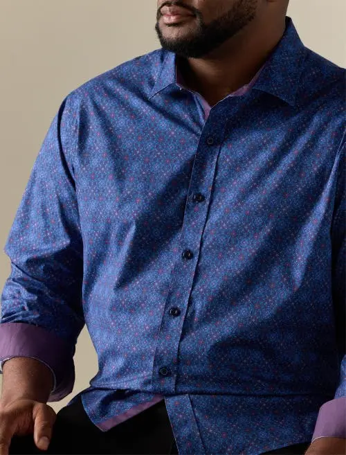 SYNRGY BY DXL Big & Tall Medallion Print Sport Shirt V2