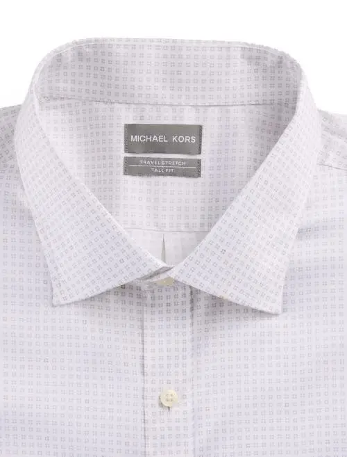Michael Kors Big & Tall Micro Starburst Pattern Performance Dress Shirt